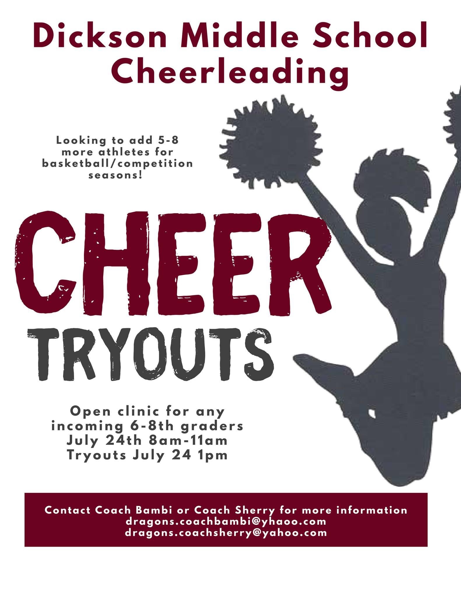 Cheer Posters Tryouts