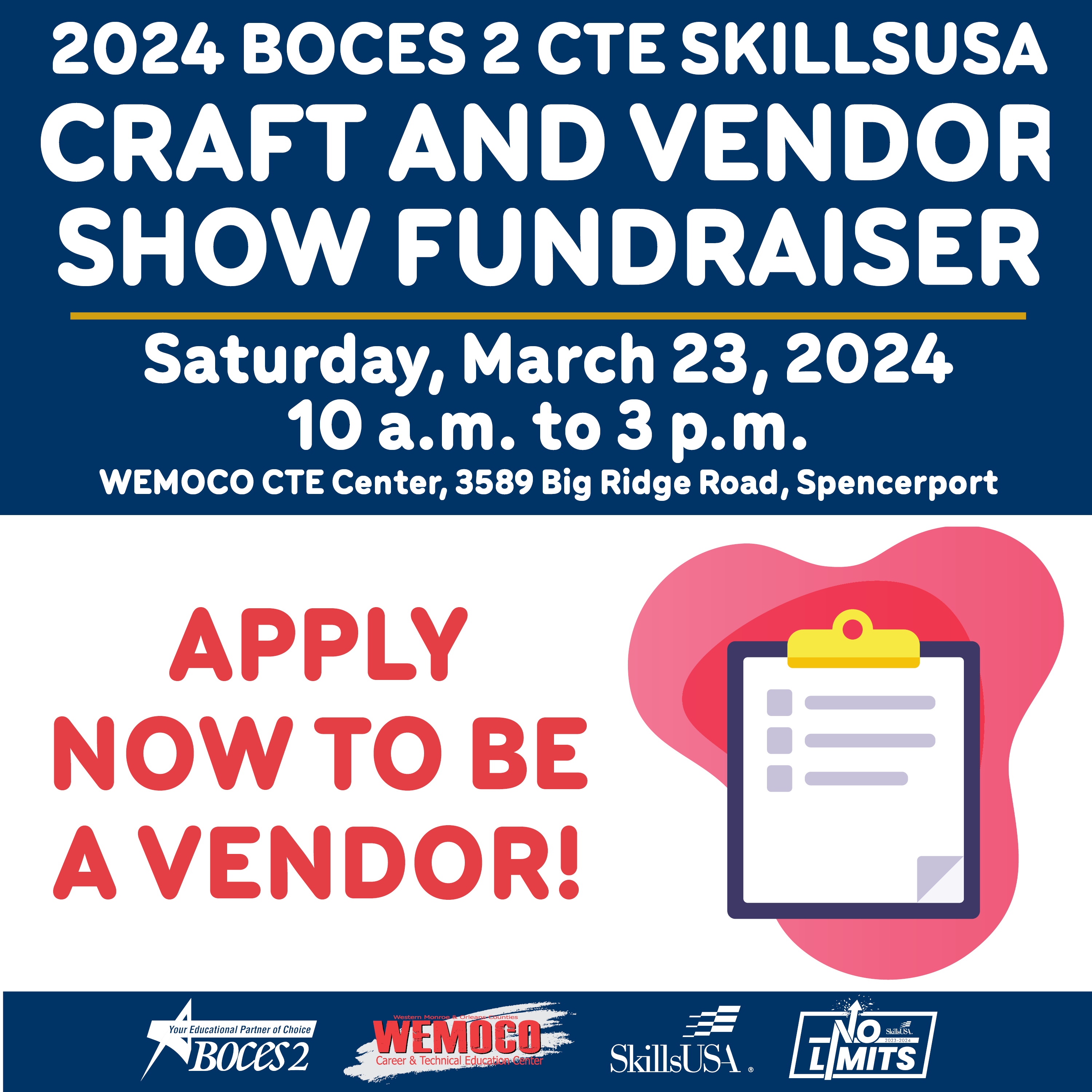 2024 BOCES 2 CTE SkillsUSA Craft and Vendor Show Fundraiser